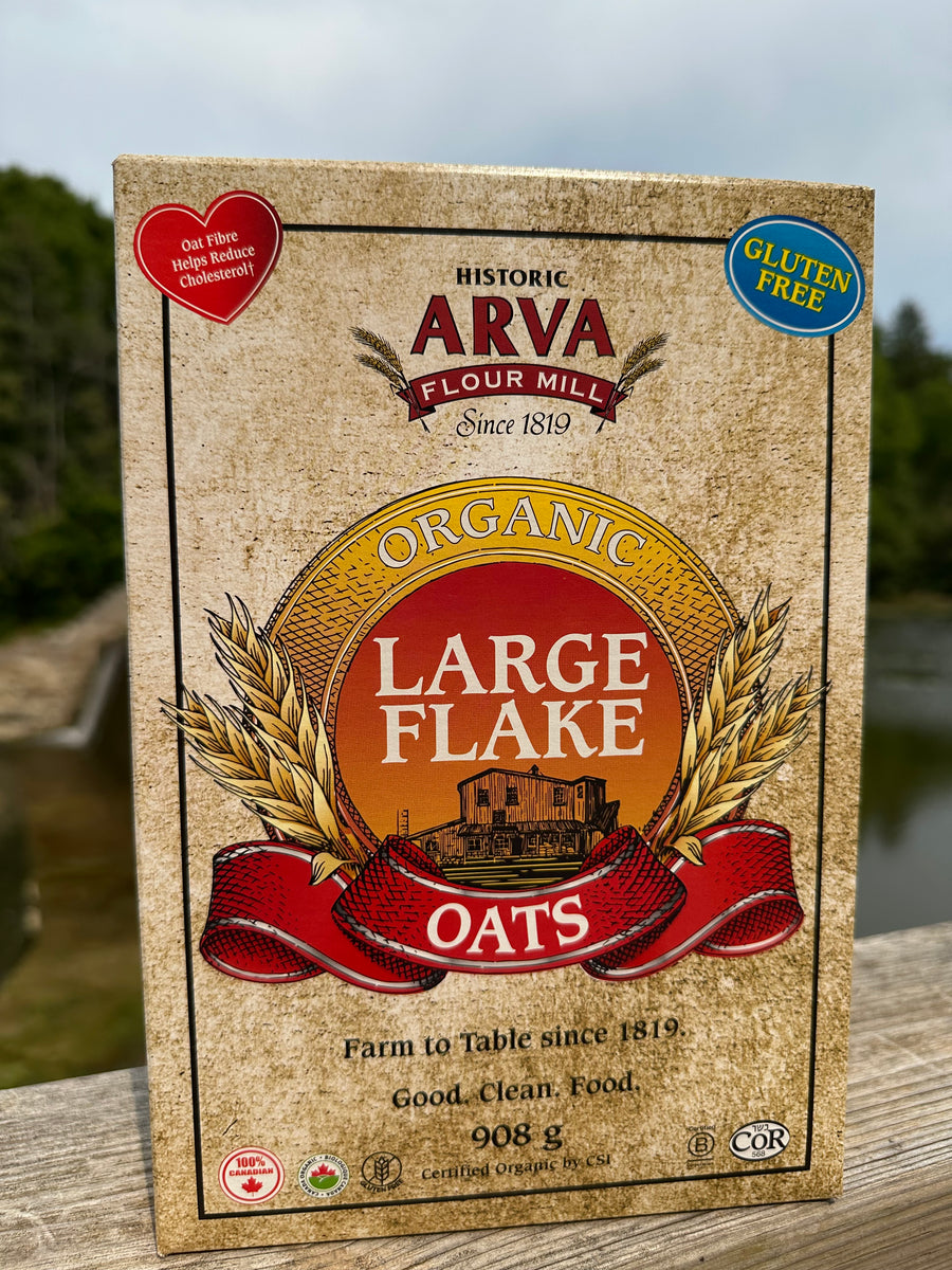 Organic & Gluten Free Large Flake Oats - 908g – Online Arva Flour Mill
