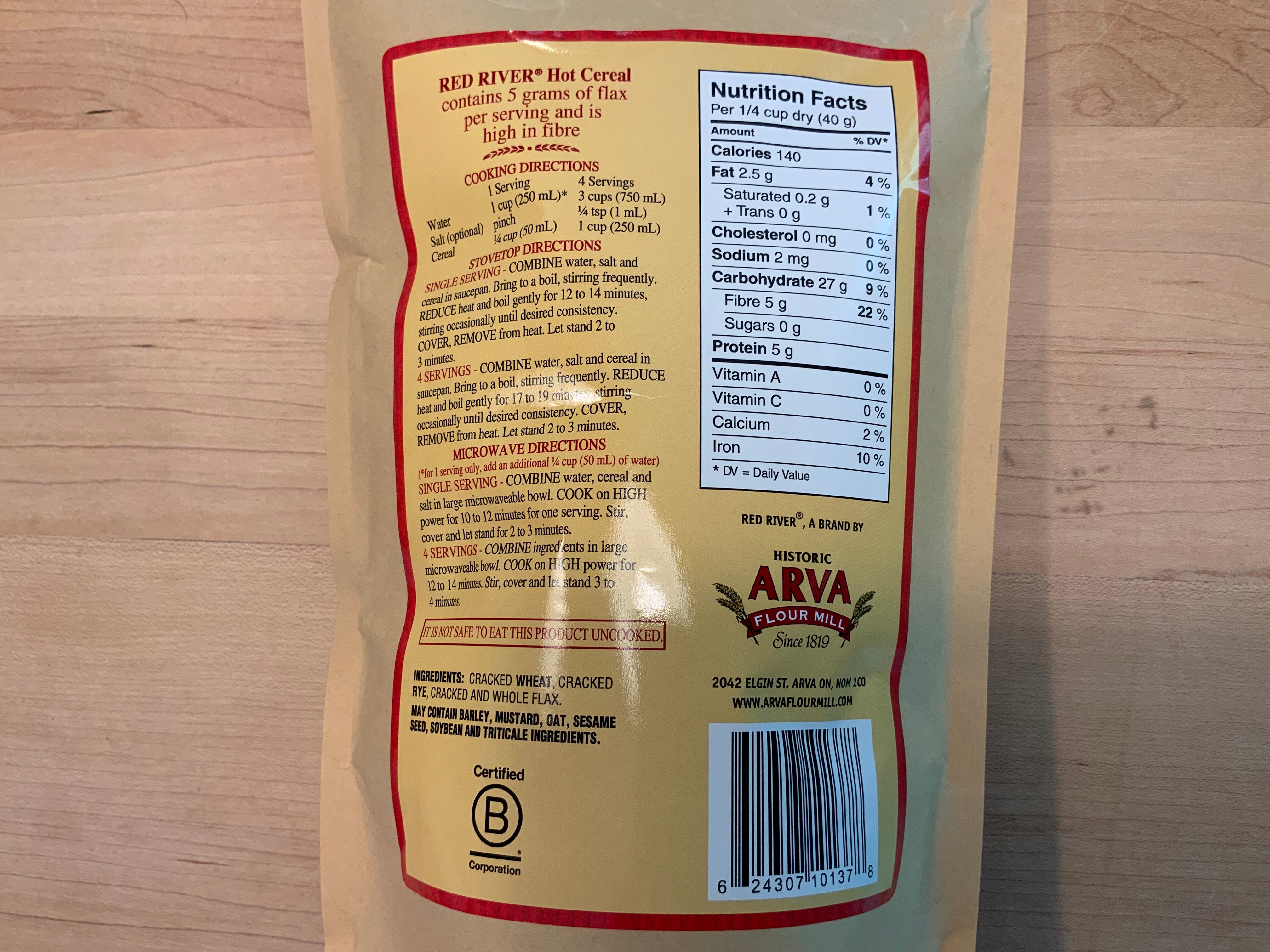 Red River Cereal 908g – Online Arva Flour Mill